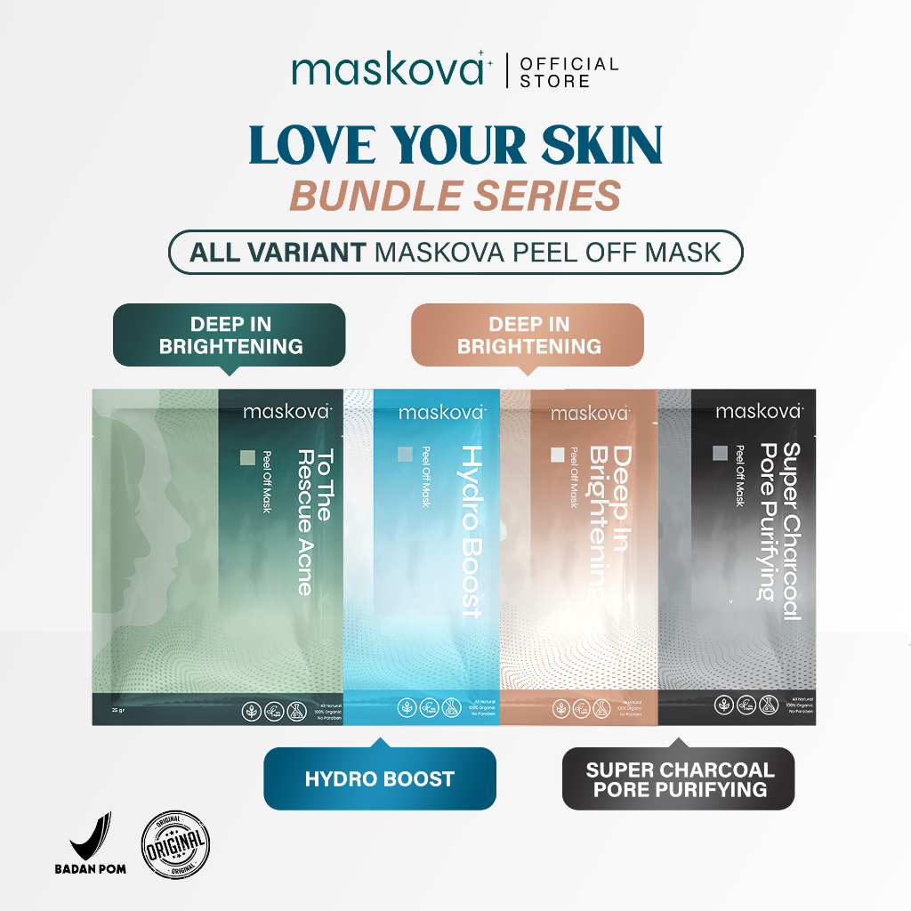 Jual 4 Pcs Masker Perawatan Intensif Wajah By MASKOVA | 3X Mencerahkan ...