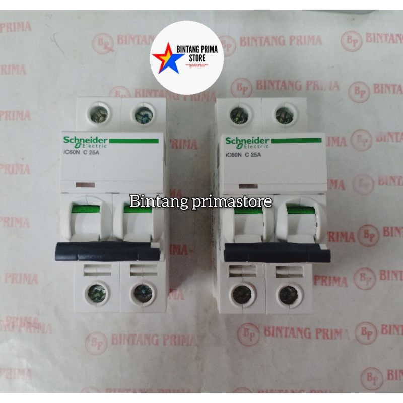Jual MCB IC60N 2P 25A / 2Pole 25A IC60N Schneider | Shopee Indonesia