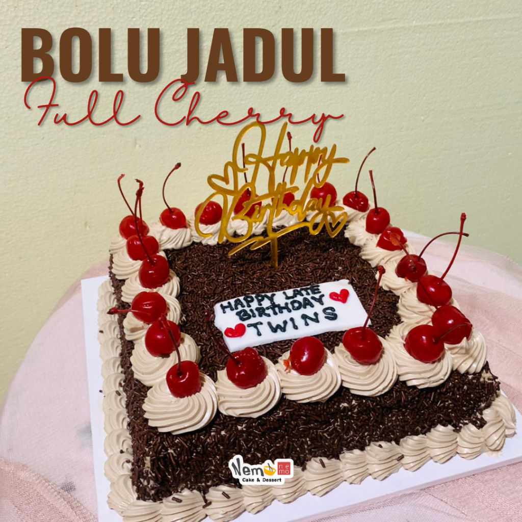 Jual (BISA DADAKAN) BOLU JADUL FULL CHERRY /KUE ULANG TAHUN DADAKAN ...