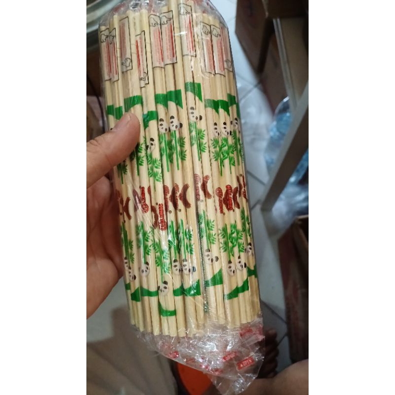Jual sumpit bambu tusuk gigi panda isi 50 pasang | Shopee Indonesia