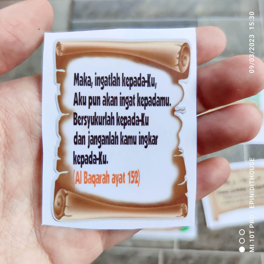 Jual Stiker Ayat Al Quran Kutipan Hadist Doa Islamic Muslim Al Baqarah ...