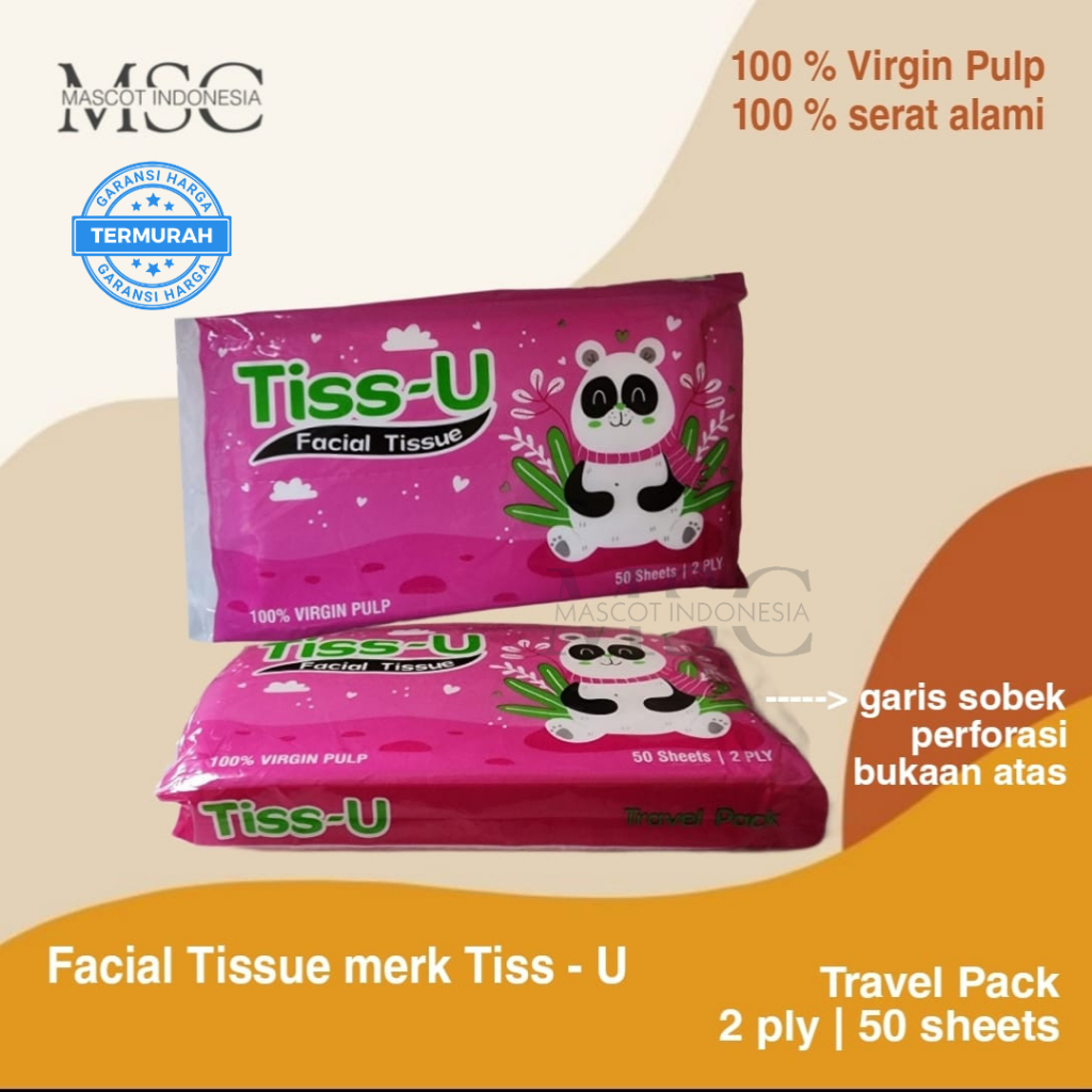 Jual Tissue Travel Pack | Tissue Facial | Tissue Muka Merk Tiss - U 50 ...
