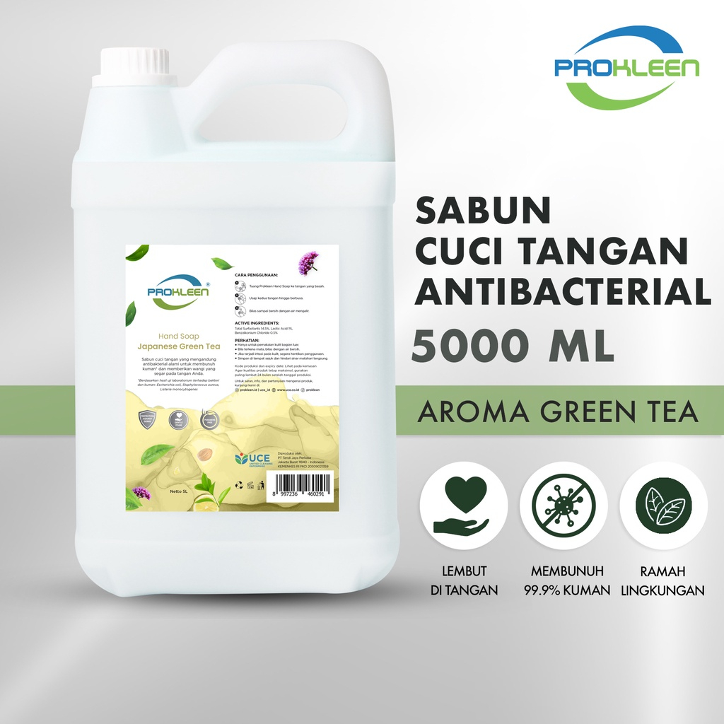 Jual PROKLEEN Sabun Cuci Tangan Antiseptik Antibacterial Hand Soap 5L ...