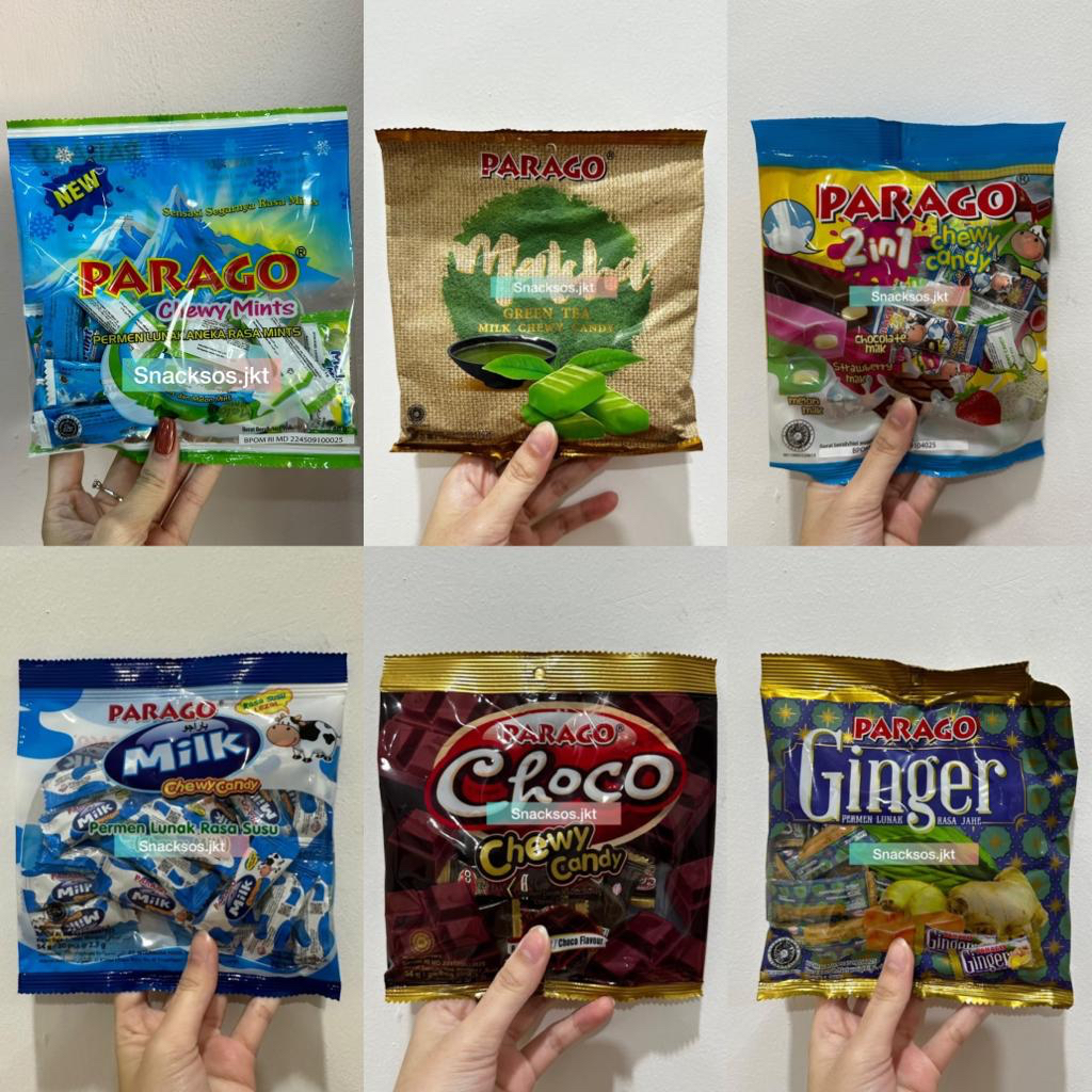 Jual PARAGO MILK CHEWY CANDY / CHEWY MINTS & MELON / PARAGO CHOCOLATE ...