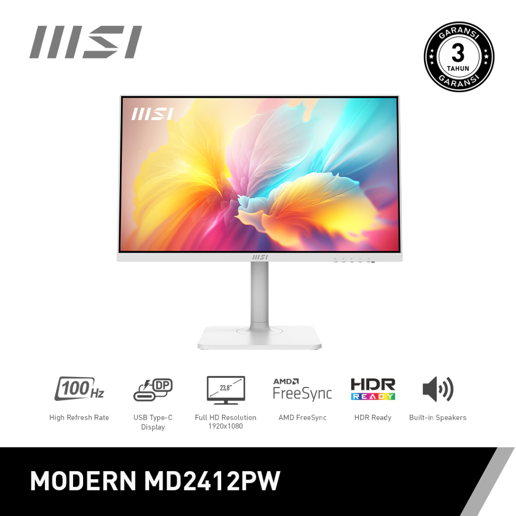 Jual MSI Monitor LED IPS Modern MD2412PW 24”Inc | Shopee Indonesia
