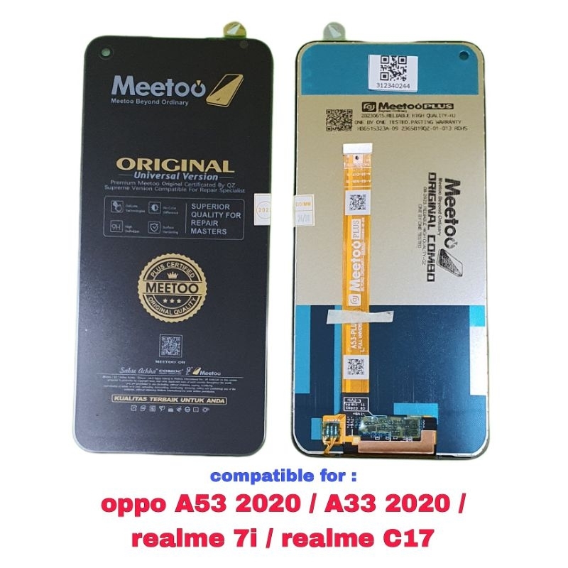 Jual lcd ts touchscreen oppo a53 2020 / a33 2020 / realme 7i / realme c17 / A54 4g/A55 4g ...