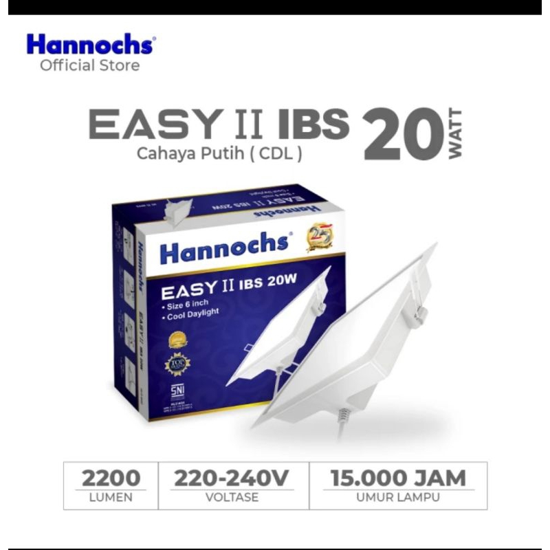 Jual Downlight led panel kotak inbow type easy hannochs | Shopee Indonesia