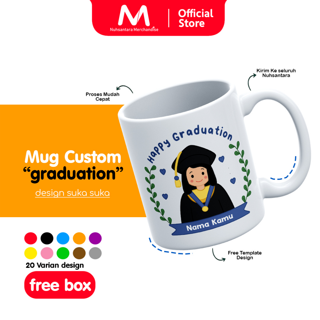 Jual GRADUATION / MUG CUSTOM HADIAH GRADUATION / TULISAN SOUVENIR GELAS ...
