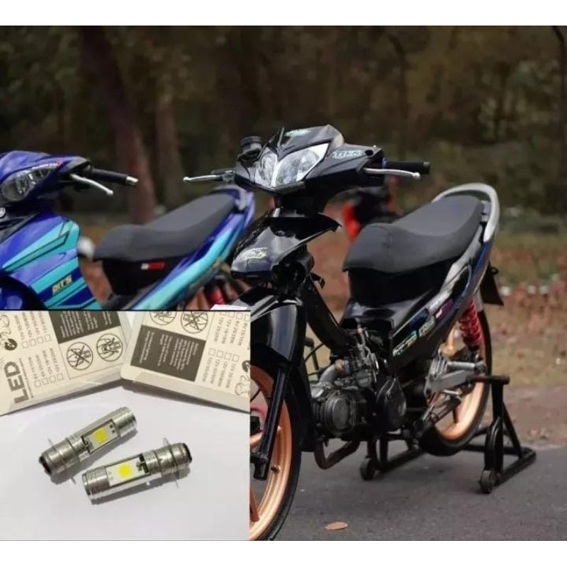 Jual lampu depan bohlam lampu depan led nyala putih supra x125 pnp ...