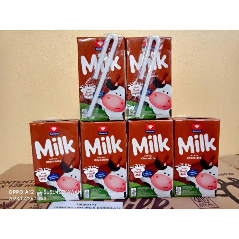 Jual Susu UHT Diamond Rasa Coklat 125ml (Kartonan isi 40 pcs) | Shopee Indonesia
