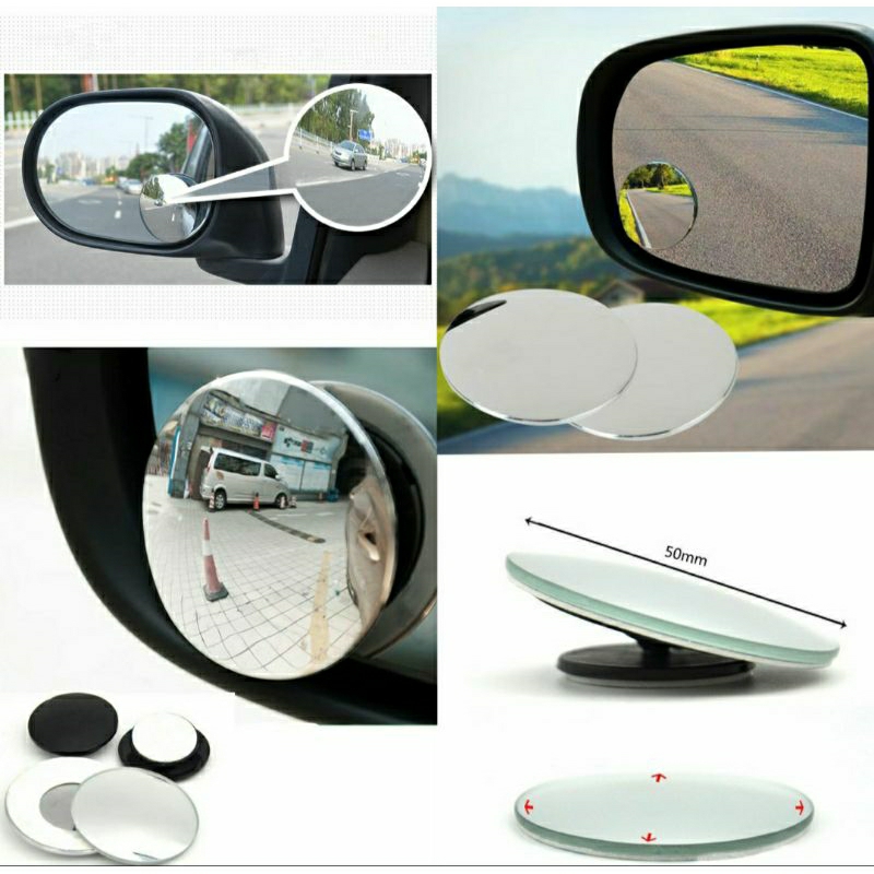 Jual Kaca Spion Cembung Wide Angle Tambahan Spion Mobil 2 pcs | Shopee ...