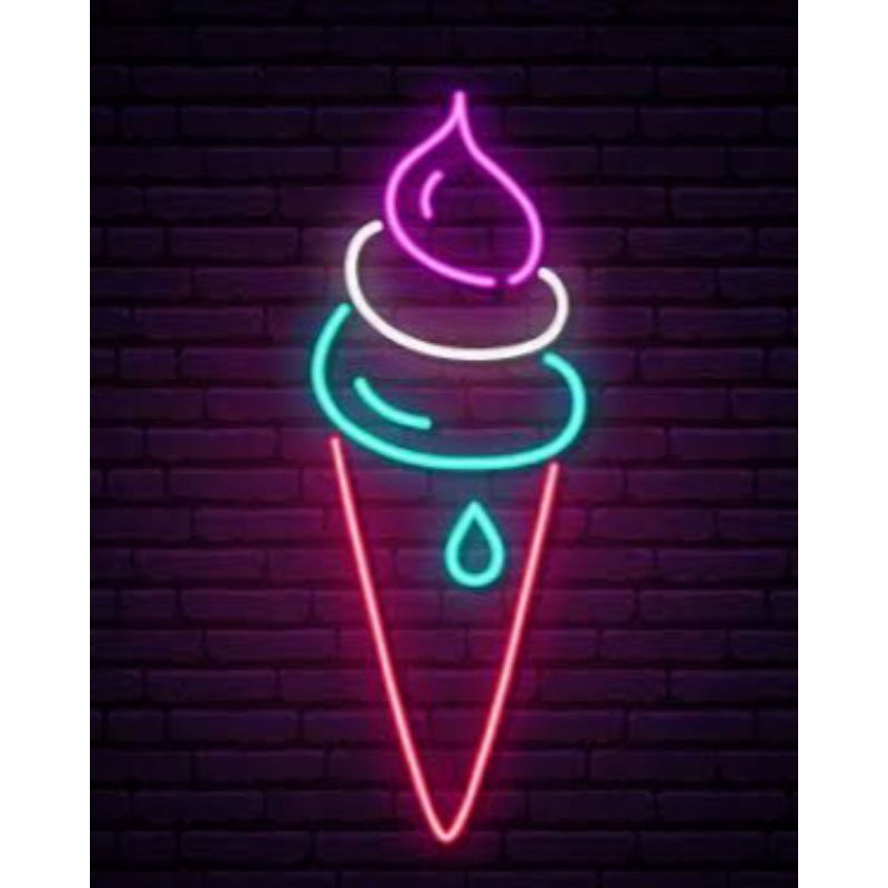 Jual Neon Flex Logo Ice cream estetik | Shopee Indonesia