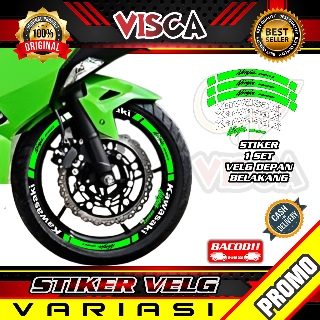 Jual Stiker Velg List Velg Motor Stiker Velg Sticker Velg Ninja 250 ...