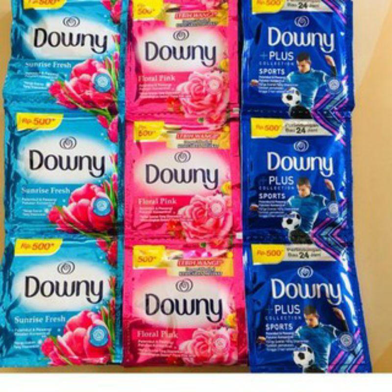 Jual DOWNY KEMASAN 500 PEWANGI PELEMBUT PAKAIAN RENTENGAN ISI 12PCS ...