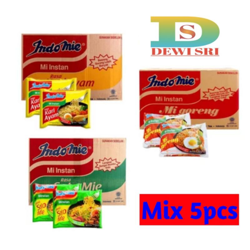 Jual Indomie MIX 5pcs (Goreng,Soto,Kari) | Shopee Indonesia