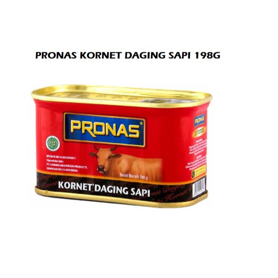 Jual PRONAS CORNED BEEF KORNET DAGING SAPI KALENG 198GR | Shopee Indonesia