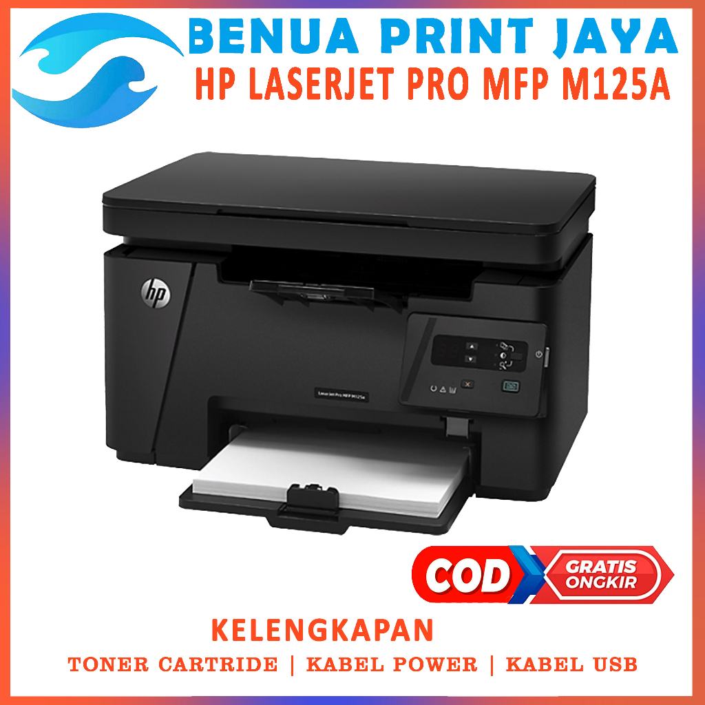 Jual Printer Hp LaserJet M125A Sudah termasuk toner yang sudah terisi ...