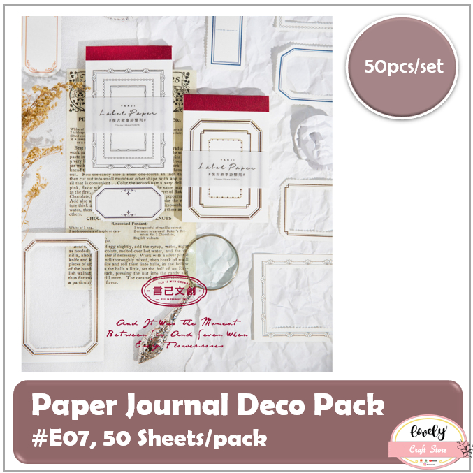 Jual LovelyCraftStore | E07 50pcs/pack Paper Pack Deco Pack Journalling ...