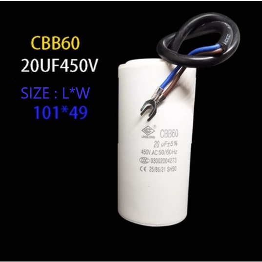 Jual Capacitor CBB60 450V 5% For Screw Submersible pump (7216) | Shopee ...