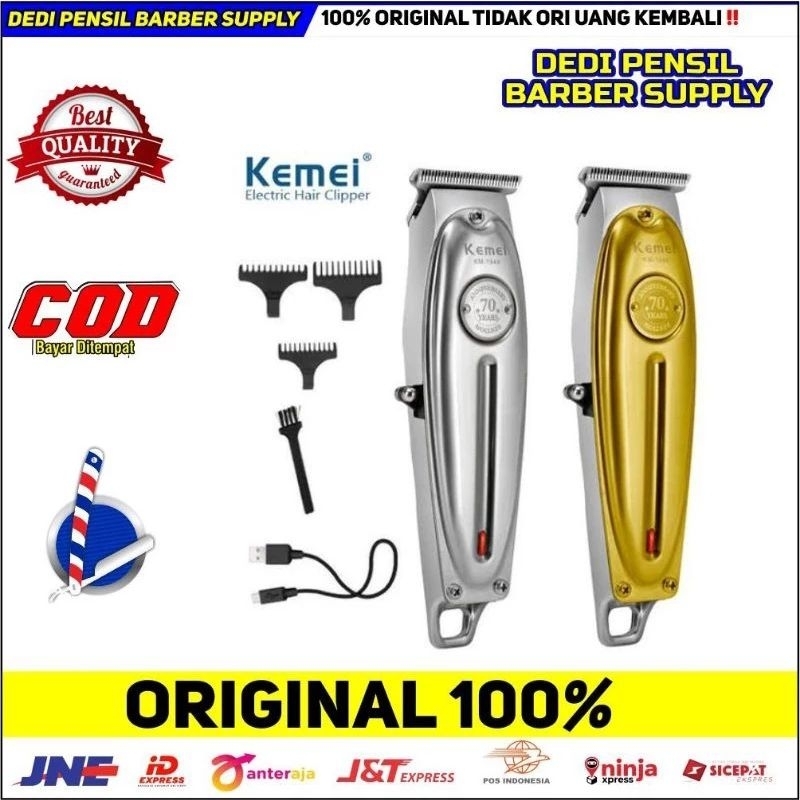 Jual Kemei KM-1949 Trimmer Original Alat Cukur Elektrik Mesin Cukur Cas Tanpa Kabel Salon ...
