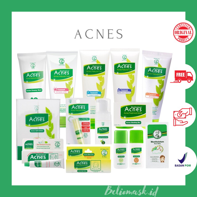 Jual Acnes facewash|acne spot | pore strip | kapas | sunscreen | Shopee ...
