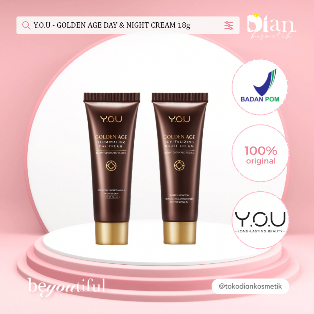 Jual Y.O.U - GOLDEN AGE DAY & NIGHT CREAM 18g | Shopee Indonesia