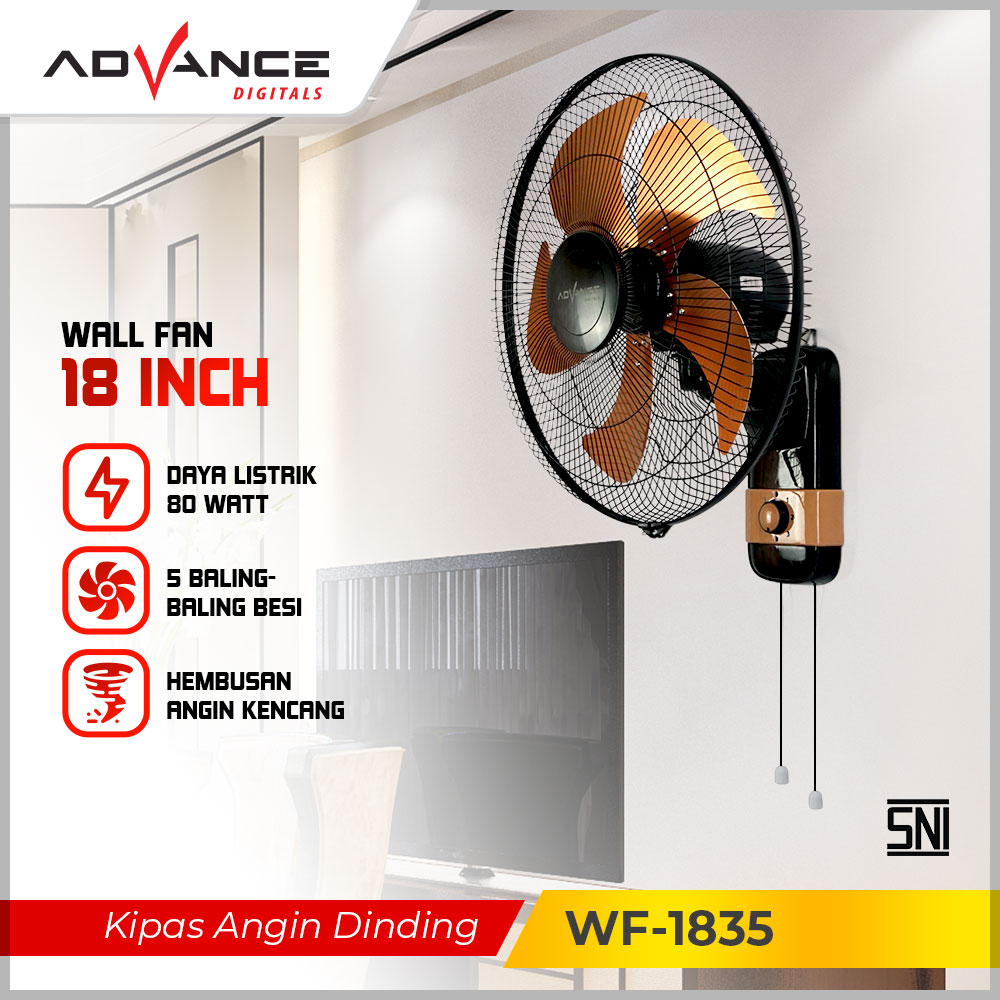 Jual Kipas Angin dinding Advance WF-1835 18 inci baling 5 stainless kipas angin Tornado fan ...