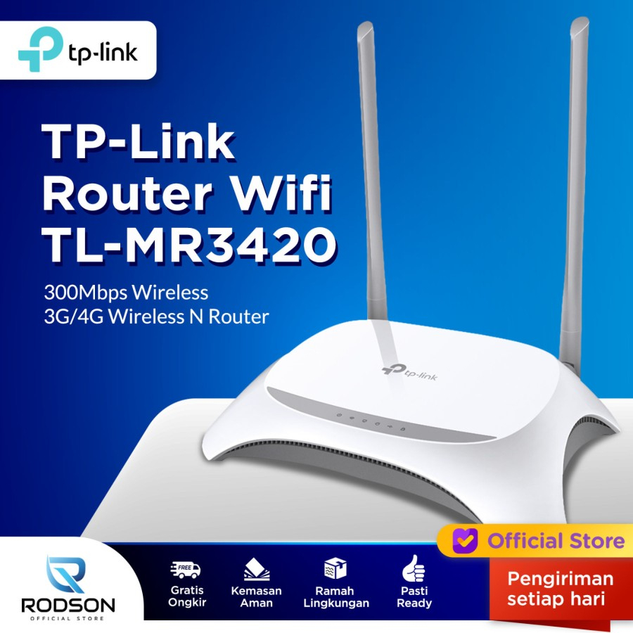Jual TP LINK TL-MR3420 Router 4G / 3G USB Modem NEW FIRMWARE TPLINK MR 3420 | Shopee Indonesia