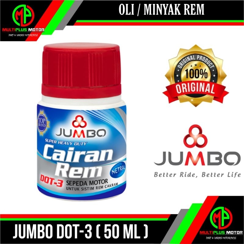 Jual Minyak rem JUMBO DOT-3 Oli rem JUMBO 50ml DOT-3 ORIGINAL 100% ...