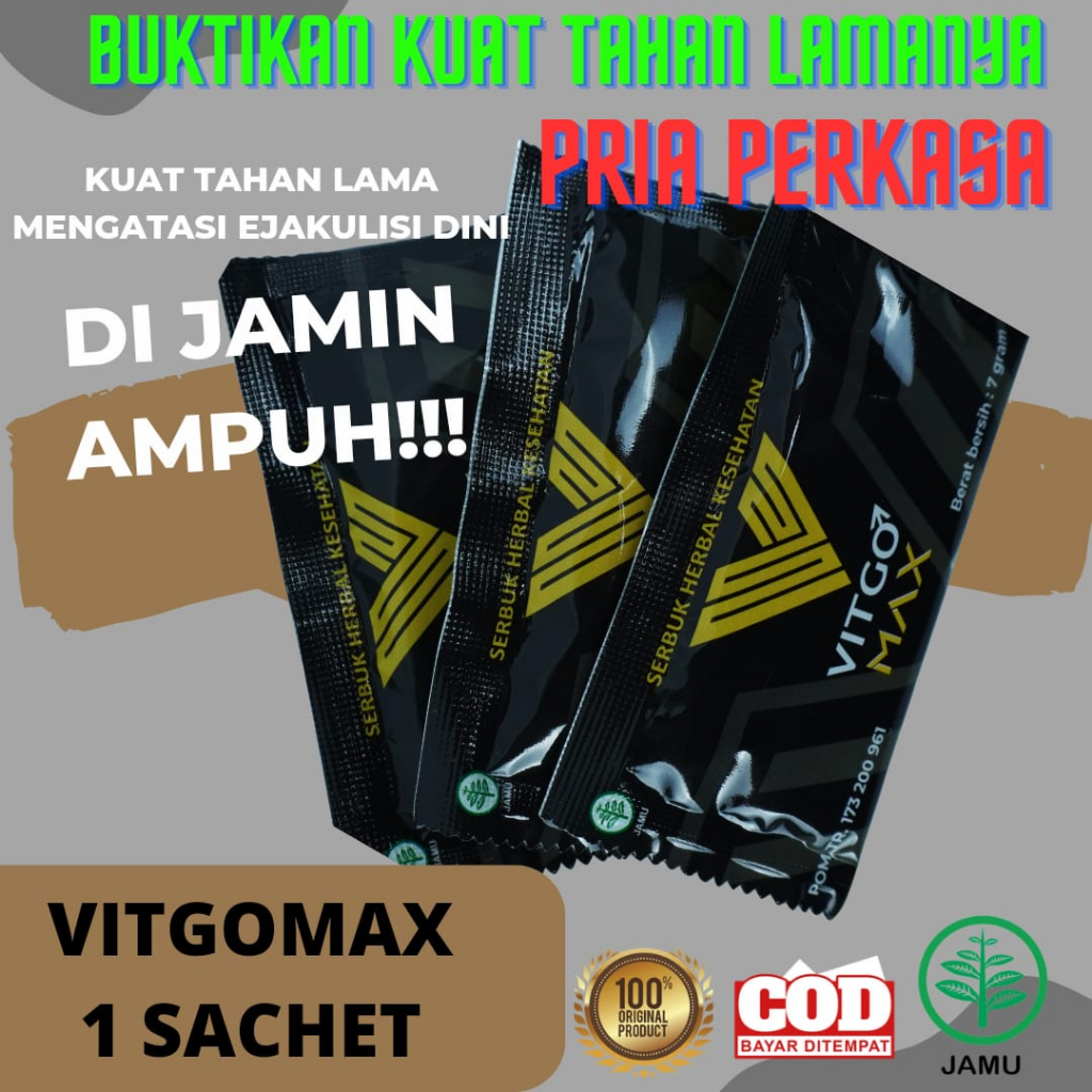 Jual SERBUK HERBAL VITGOMAX 1 SACHET ASLI 100% SSJAYAGROUP OBAT KUAT ...