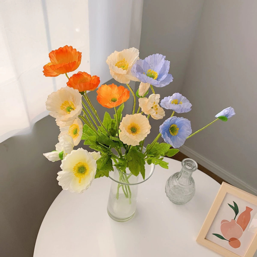 Jual Bunga Poppy Artificial Flower - Dekorasi Plastik Corn - Buket ...