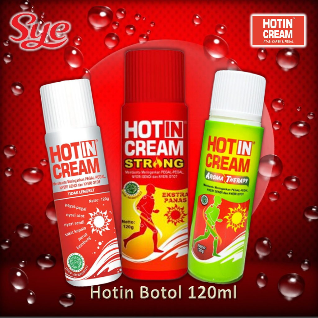 Jual Hotin Cream Botol 120ml - Hot In Krim Pegal Nyeri Otot - Krim ...