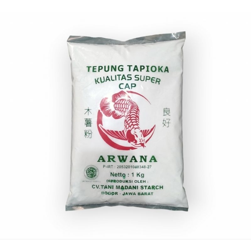 Jual Tepung Tapioka - Sagu Super Cap ARWANA isi 1kg. kemasan original ...