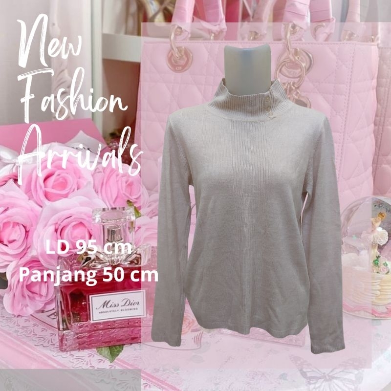 Jual INNER rajut lengan panjang (warna putih agak coklat susu) | Shopee ...