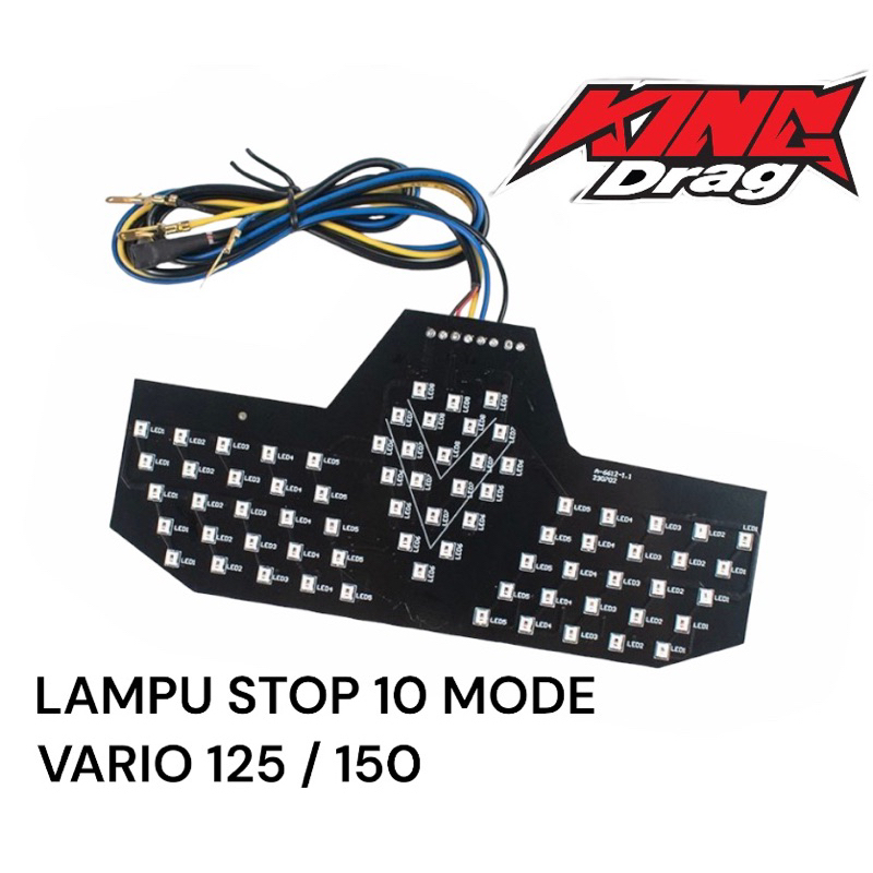 Jual Lampu stop 12 MODE IMPORT LED dengan SEN Vario 125 Vario 150 new ...