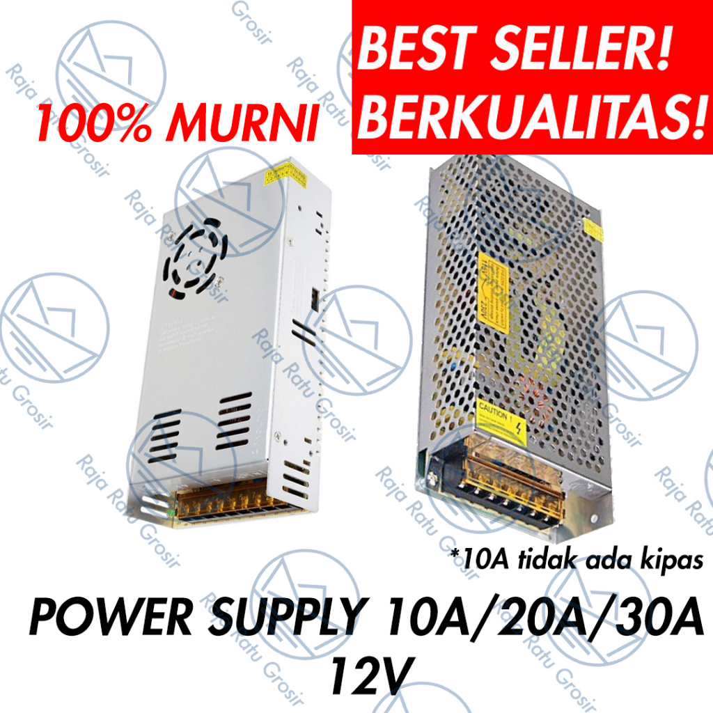 Jual Power Supply Adaptor Jaring 10A 20A 30A / 12V Adaptor CCTV CENTRAL ...