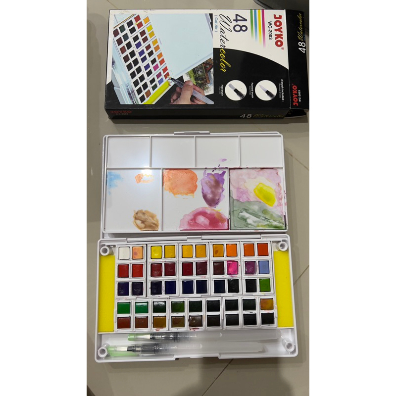 Jual joyko watercolors 48 colors cat air joyko 48 warna | Shopee Indonesia