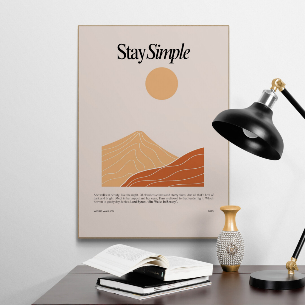 Jual Hiasan Dinding Aesthetic 28x40 cm Orange - Pajangan Dinding Ruang ...