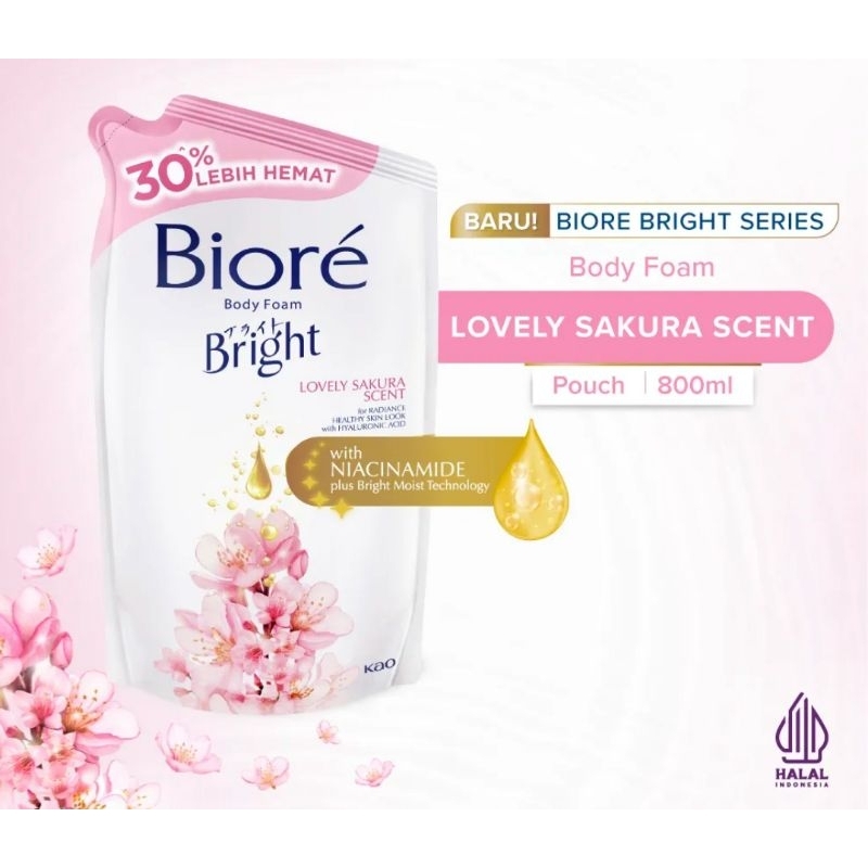 Jual Biore Bright Sabun Mandi Cair Pencerah Kulit Lovely Sakura ...