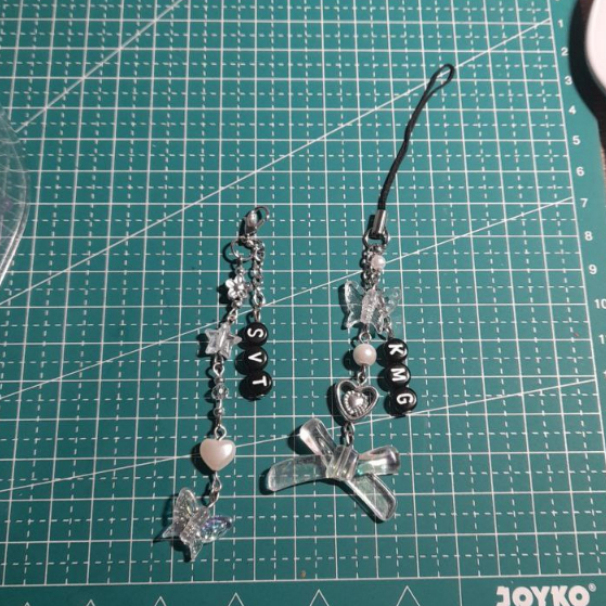 Jual strap phone keychain custom nama (maksimal 3 huruf) | Shopee Indonesia