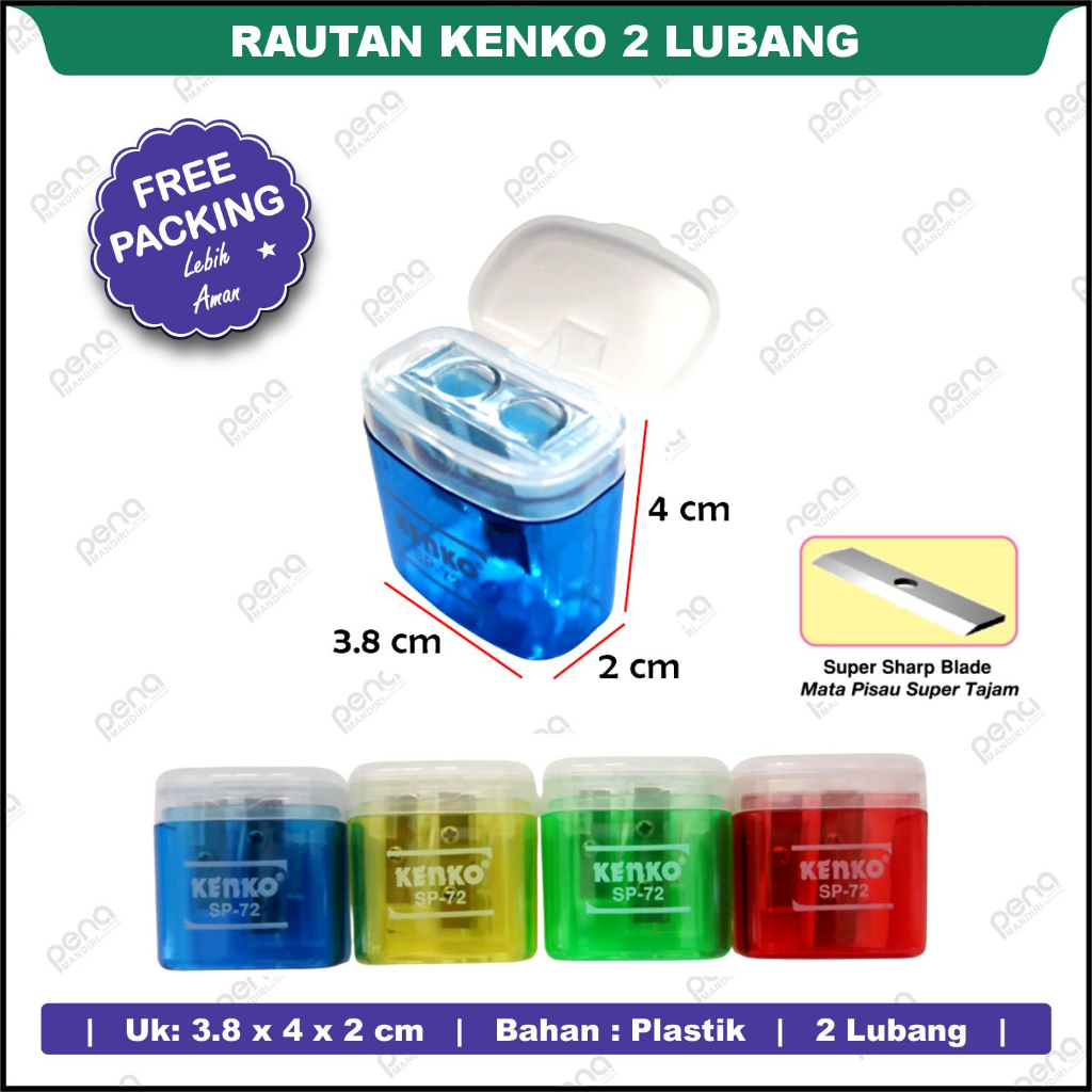 Jual Serutan SP 72 Kenko - Rautan Kenko 2 Lubang ( 1 PCS ) | Shopee ...