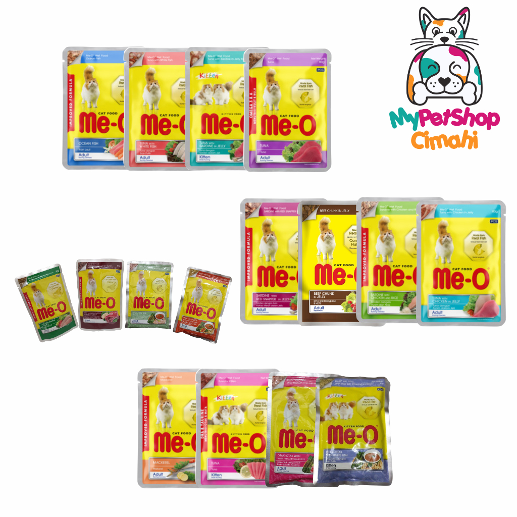 Jual Meo Pouch Kitten Adult Makanan Kucing Basah Me-O All Varian ...