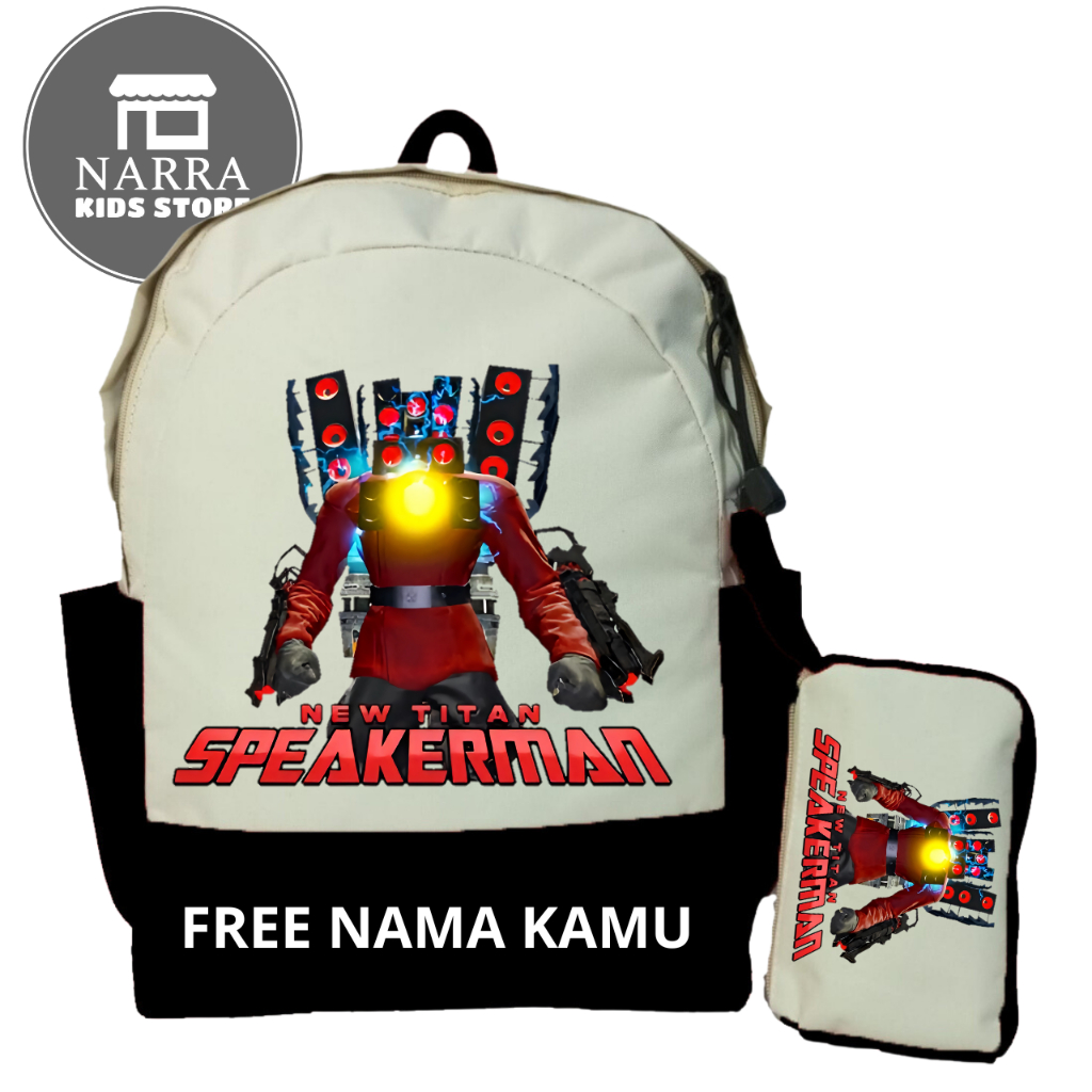Jual Tas Ransel Backpack Anak Sekolah Custom Gambar Titan Speakerman ...