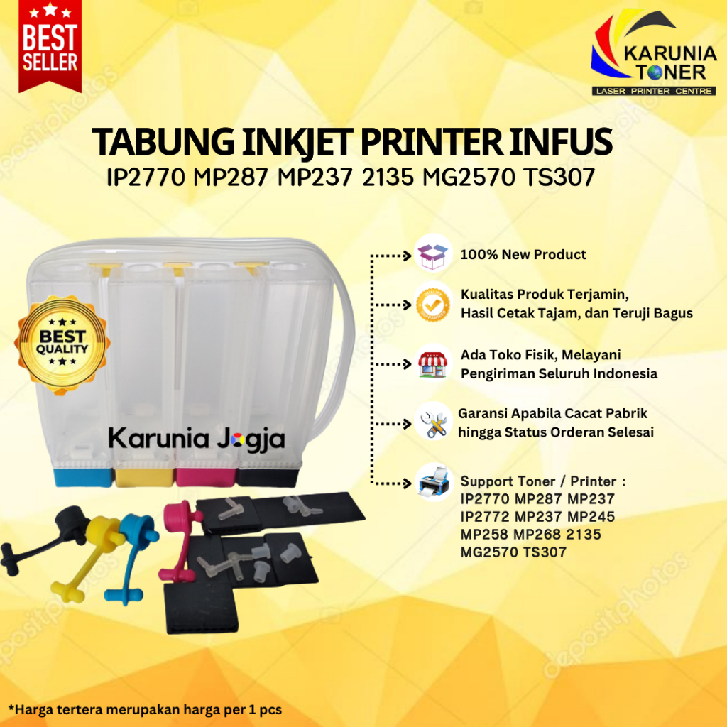 Jual Tabung Infus Modif IP2770 MP287 MP237 HP 2135 MG2570 TS307 - 4 ...