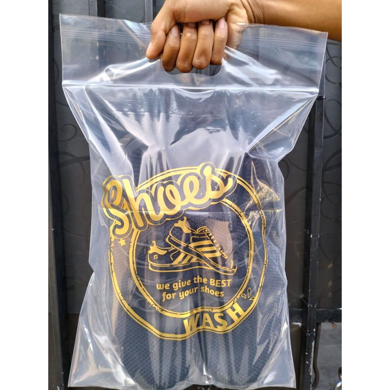 Jual Plastik Sepatu Klip Zip Lock Sablon 1KG 38x30+7CM,40x35+7cm, 36x28 ...