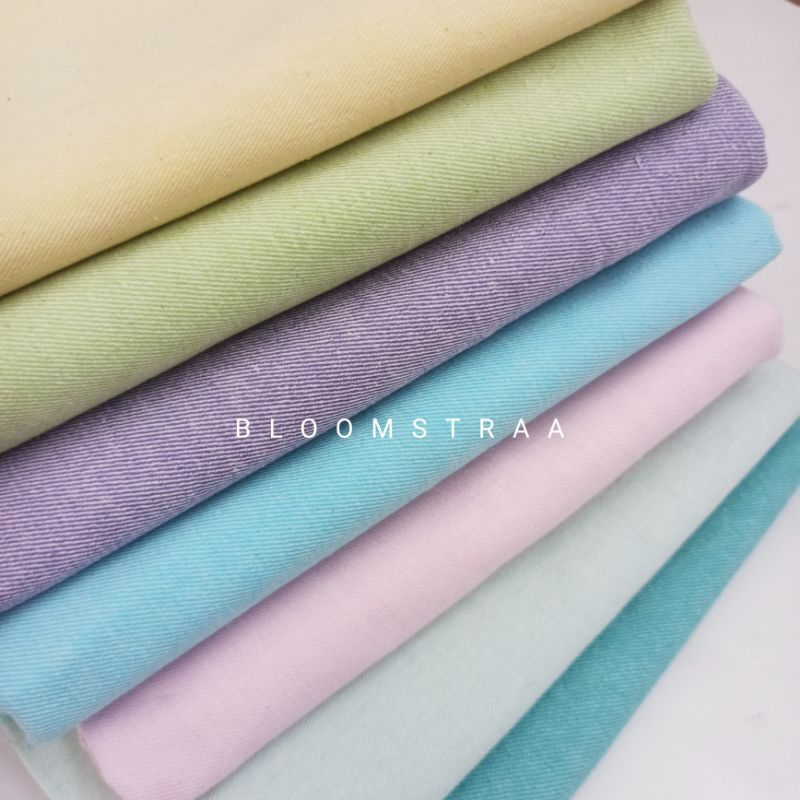 Jual Kanvas Twill Pastel Color Canvas Fabric Kain Bahan Katun Soft ...
