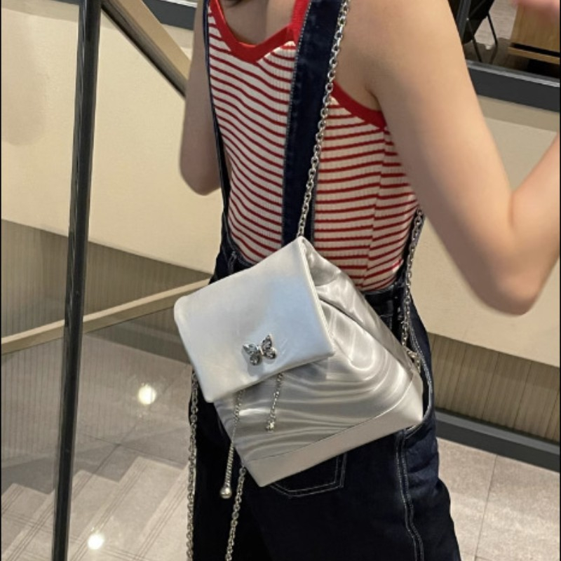 Jual Asli Rantai Manis Keren Gadis Ransel Wanita Baru High-End Silver ...