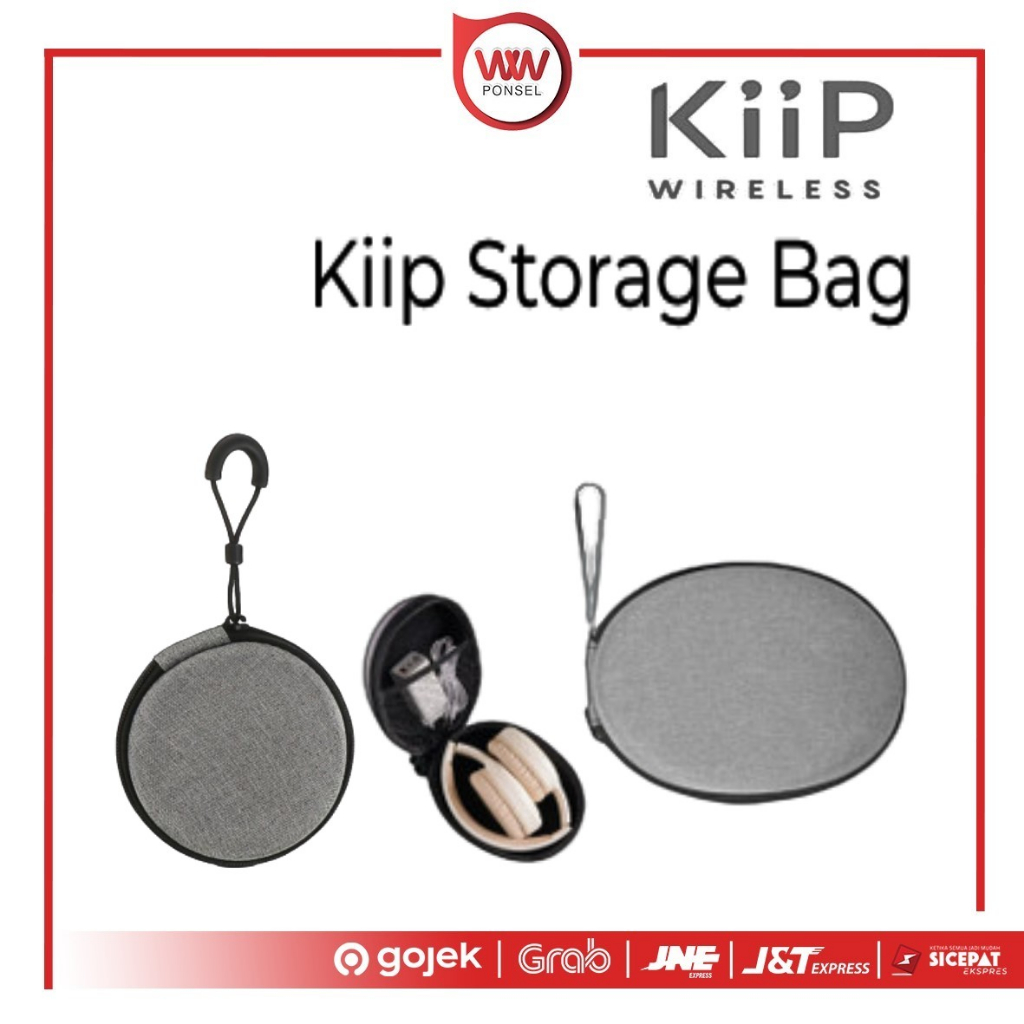 Jual KiiP Wireless Earphone Storage Bag Tas Penyimpanan TWS Kabel ...