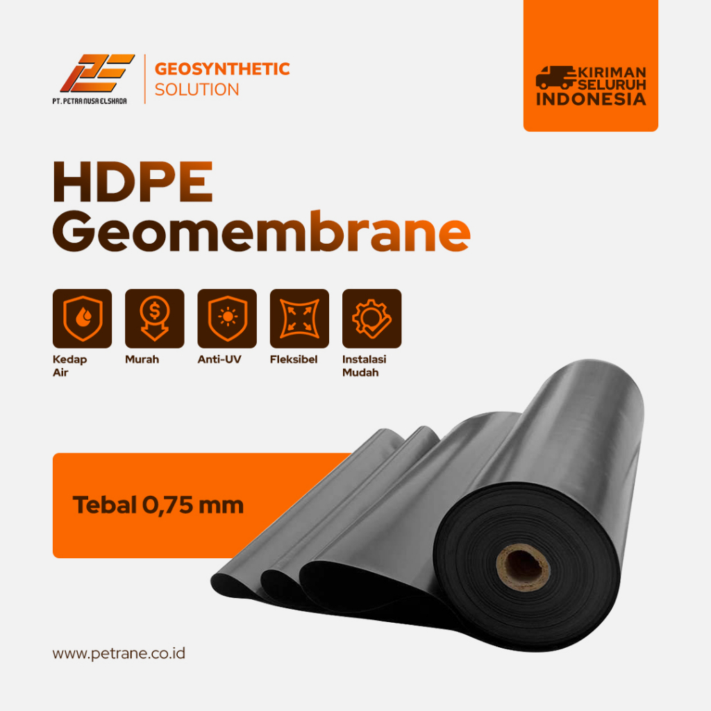 Jual Terpal Geomembrane HDPE Tebal 0.75mm (Potongan atau Eceran ...