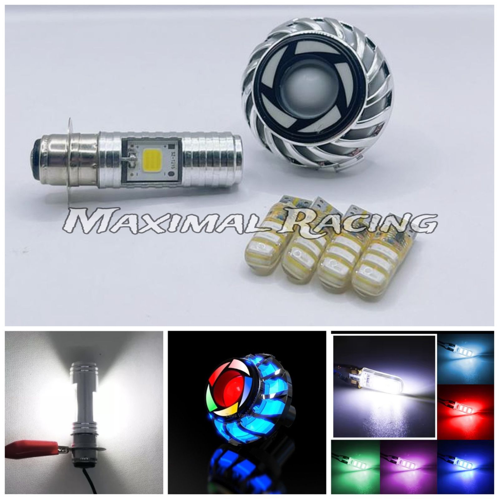Jual Paket Hemat Lampu Variasi 3in1 Lampu Utama LED 2 sisi AC DC+lampu ...
